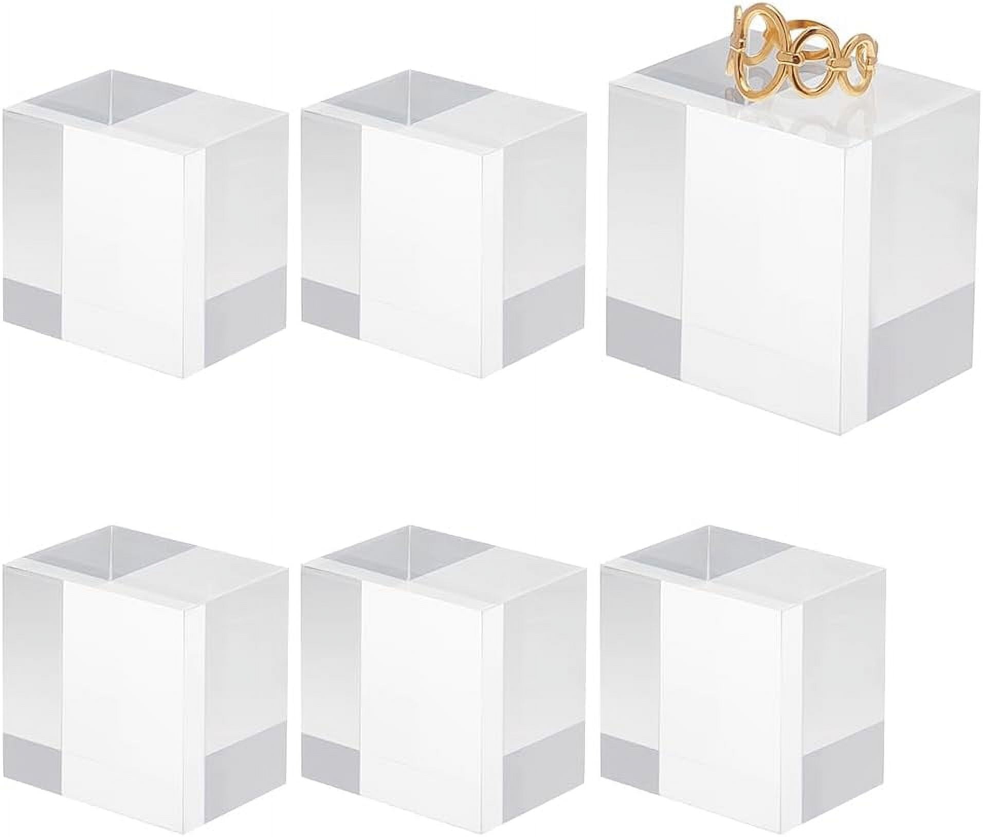 6pc 6Pcs Clear Acrylic Cube 1.6x1.6x1.2 Inch Acrylic Square Display ...