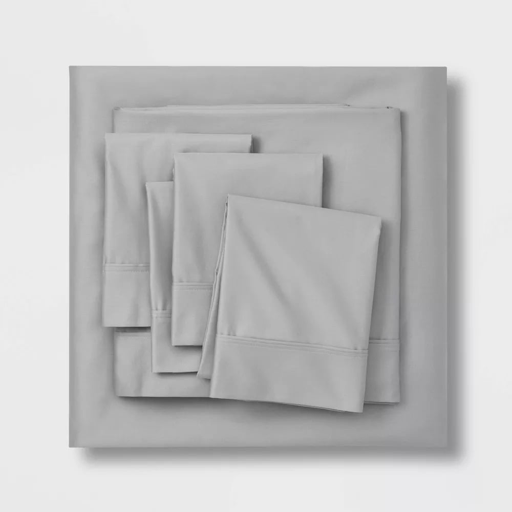 6pc 800 Thread Count Solid Sheet Set - Threshold Signature-Full- Light ...