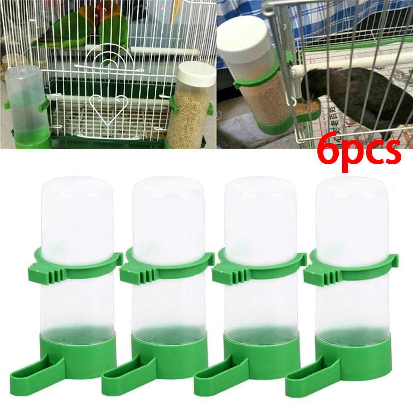 6pc Bird Water Drinker Feeder Automatic Drinking Fountain Pet Drinking Cup Bowls - Walmart.com