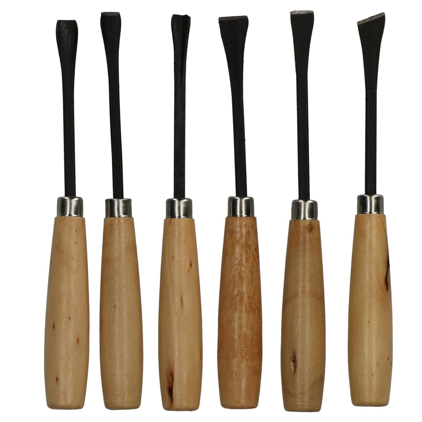 6pc Carving Chisel Wood Work Edging Sculpting Turning Carpentry Gouge ...