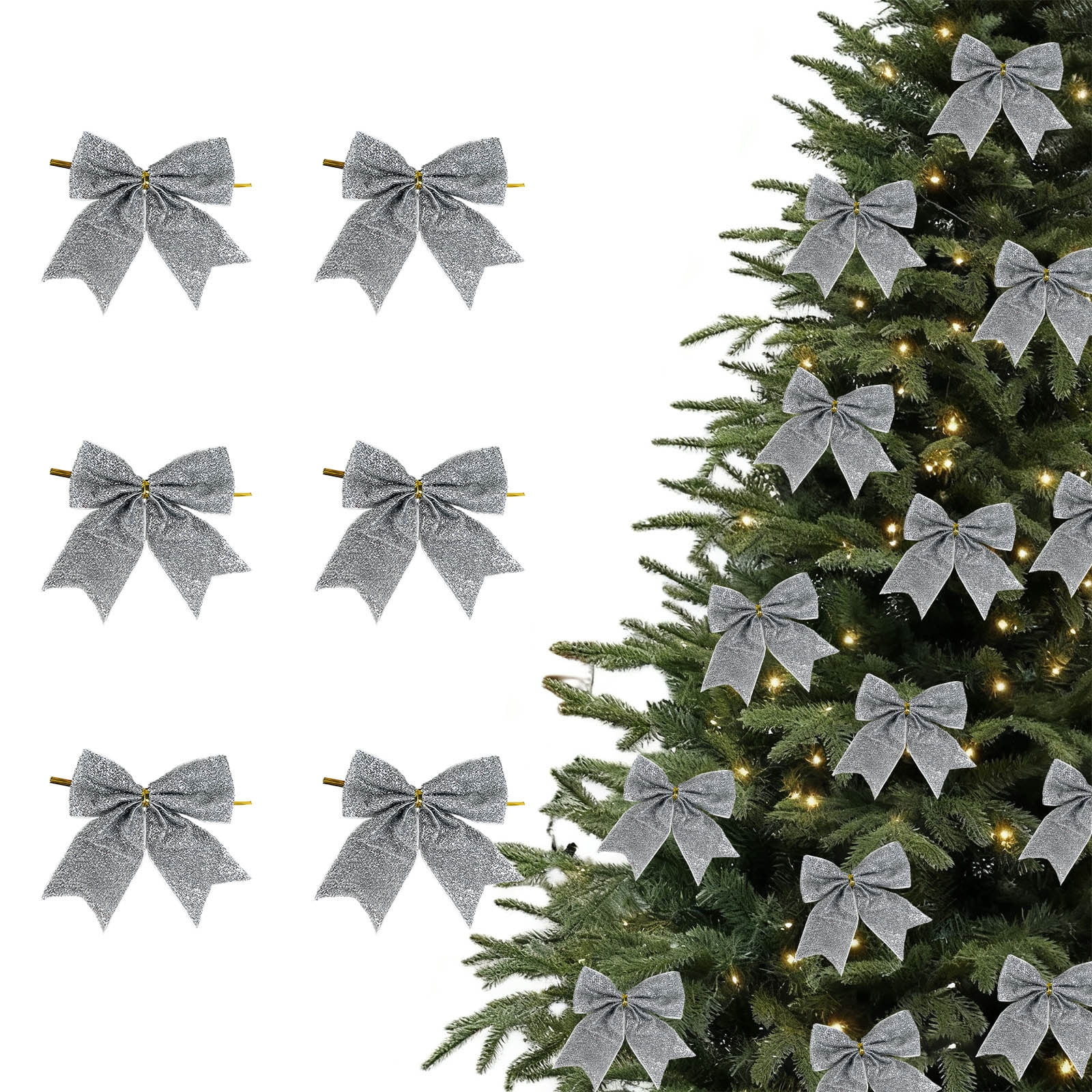 6pc Christmas Decorations with Small Christmas Tree Hanging Ornaments ...