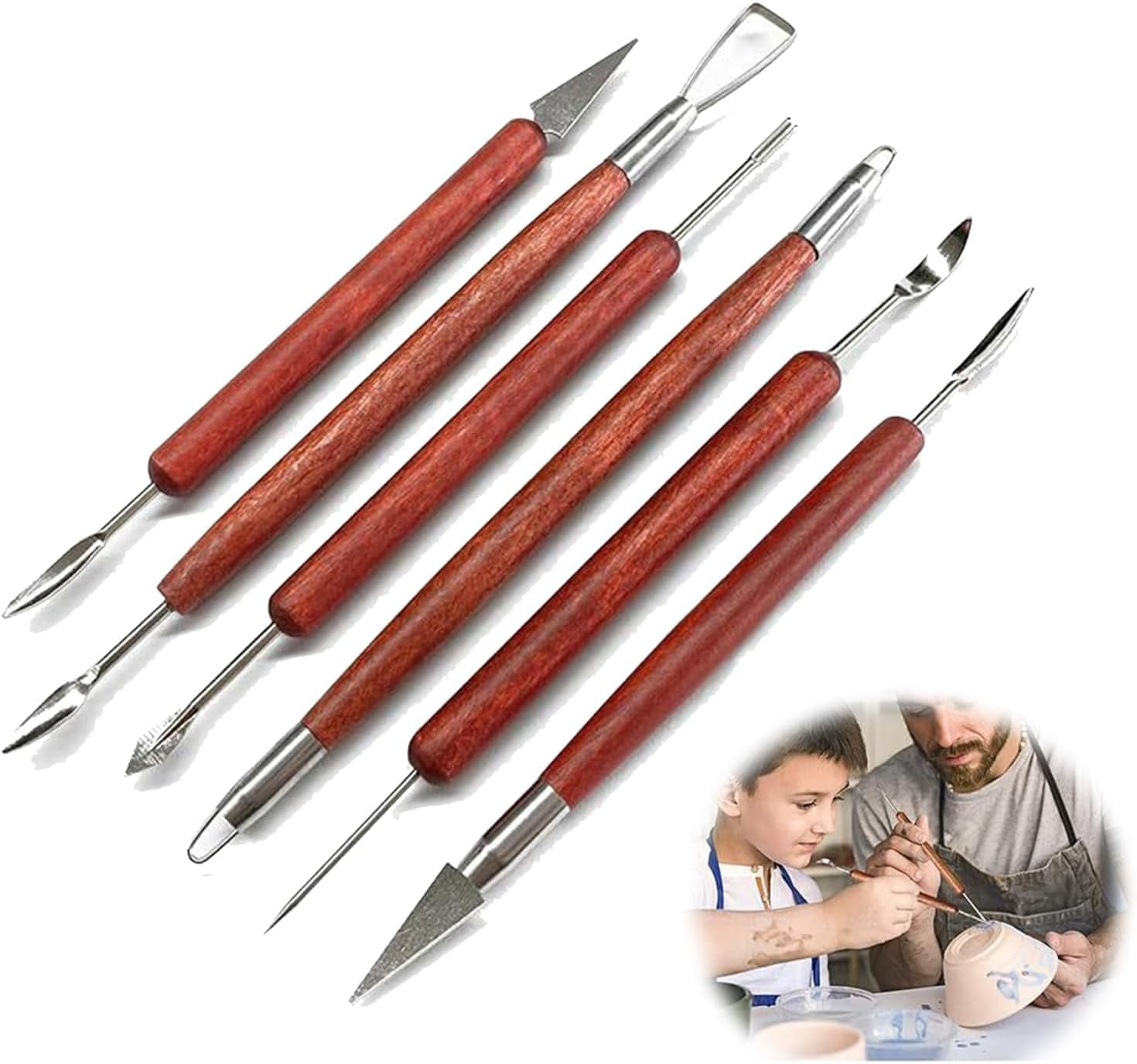 6pc Clay Modelling Tools, Clay Sculpting Tools, Carving Pottery Tools ...