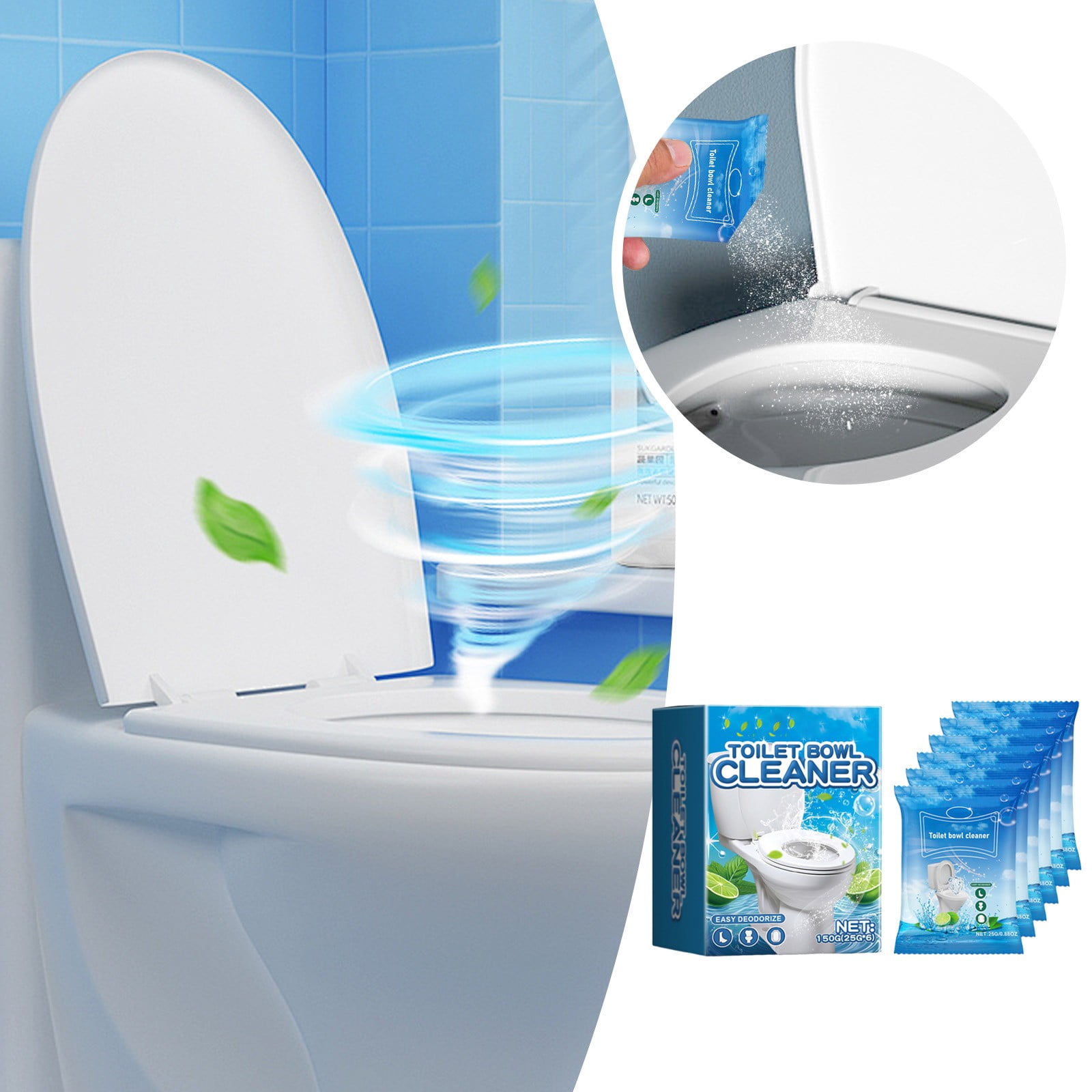 6pc Deep Toilet Cleaner Foam Toilet Cleaner Self Activating Powder for ...