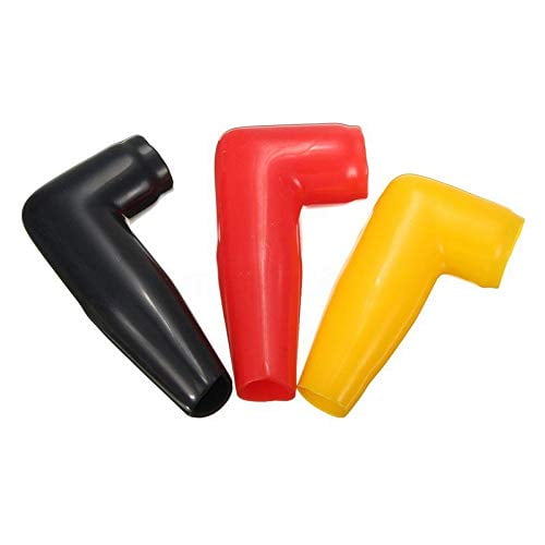 6pc Electric Guard Motor Winch Cable Terminal Boot Rubber Cover Black ...