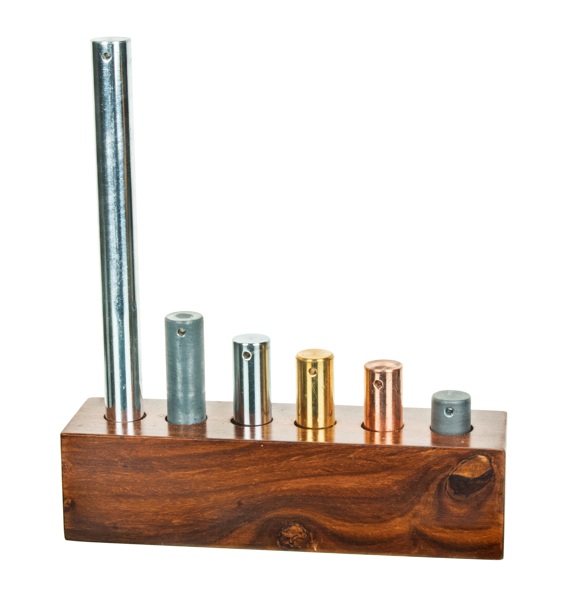 6pc Equal Mass Metal Cylinders Set - Copper, Lead, Brass, Zinc, Iron ...