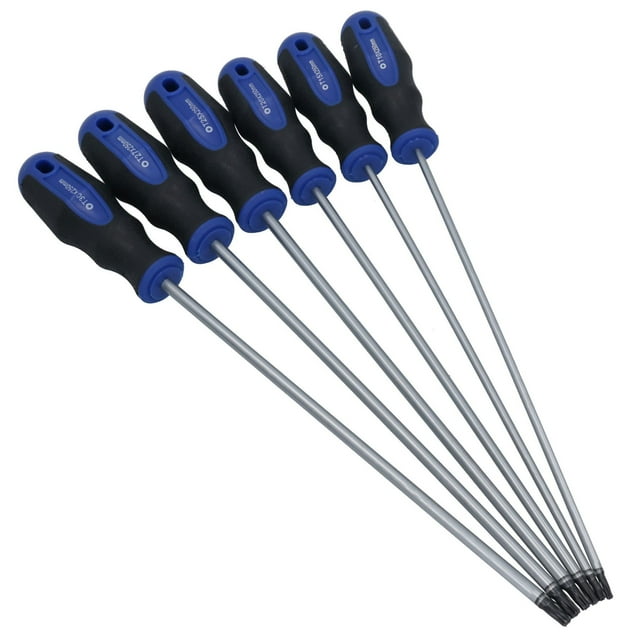 6pc Extra Long Tamper Proof Torx Star Screwdriver Set T10 – T30 250mm Blade - Walmart.com