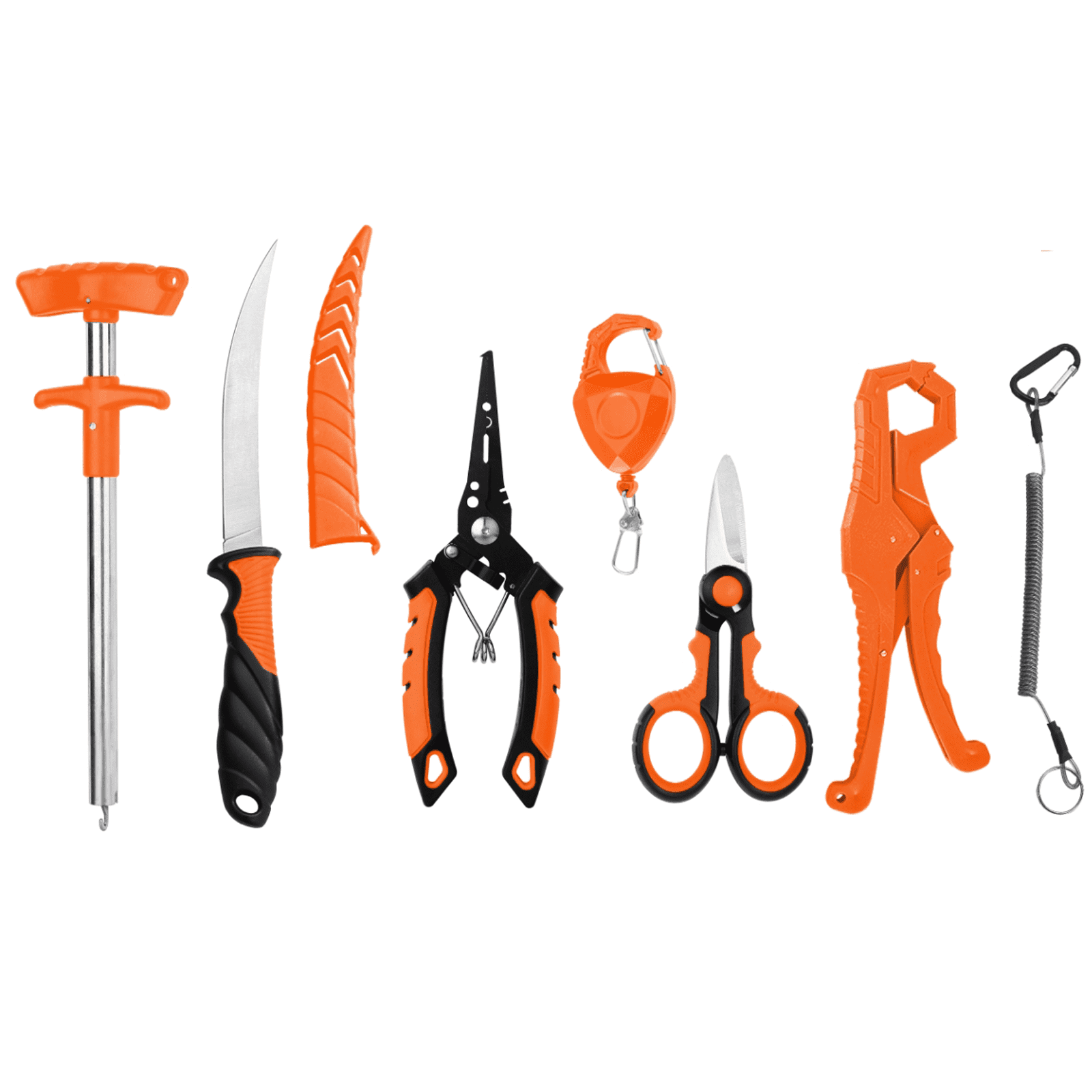 6pc Fishing Tool Set - Professional Stainless Steel Fishing Pliers,Fish Fillet Knife,Hook ...