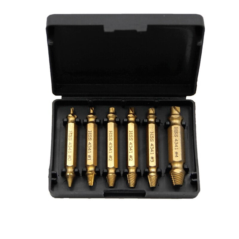6pc HSS Extractor Double Head Screw Slide Tooth Removal Screwdriver ...