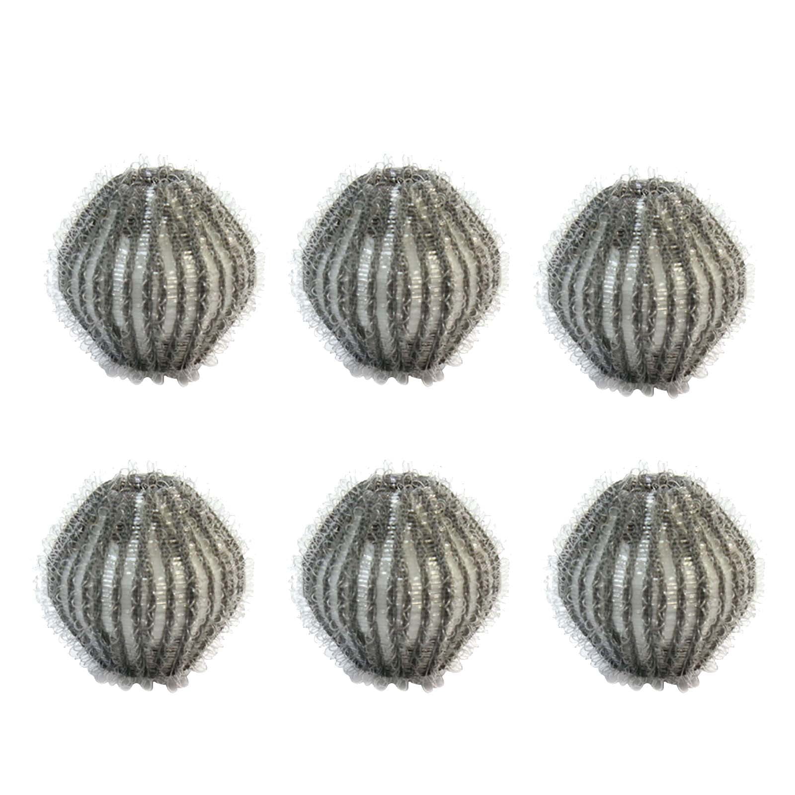 6pc Hair Lint Fluff Grabbing Laundry Balls for Washing Machine ...