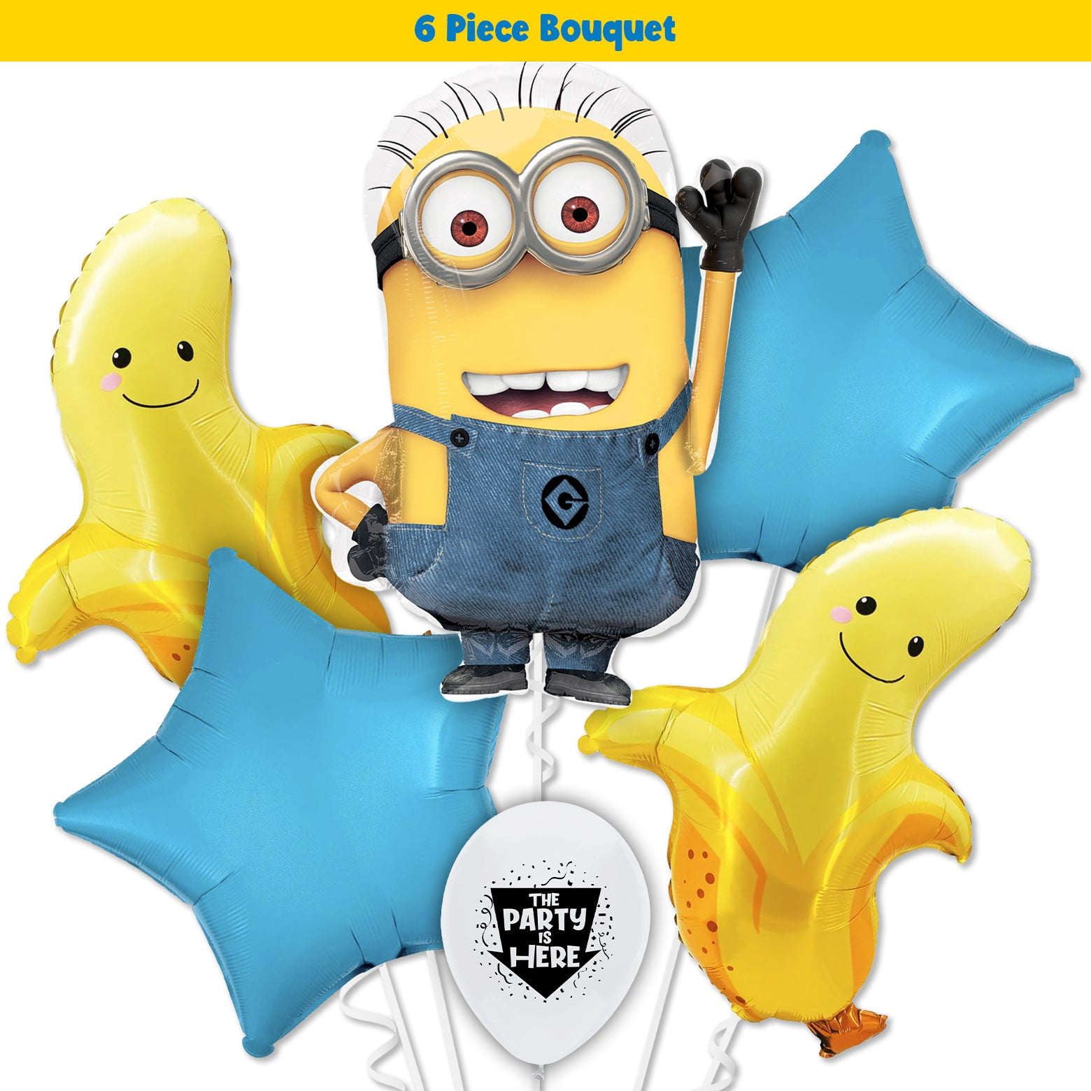 6pc Minions Banana-rama Balloon Kit - Kids Minion Birthday Party ...