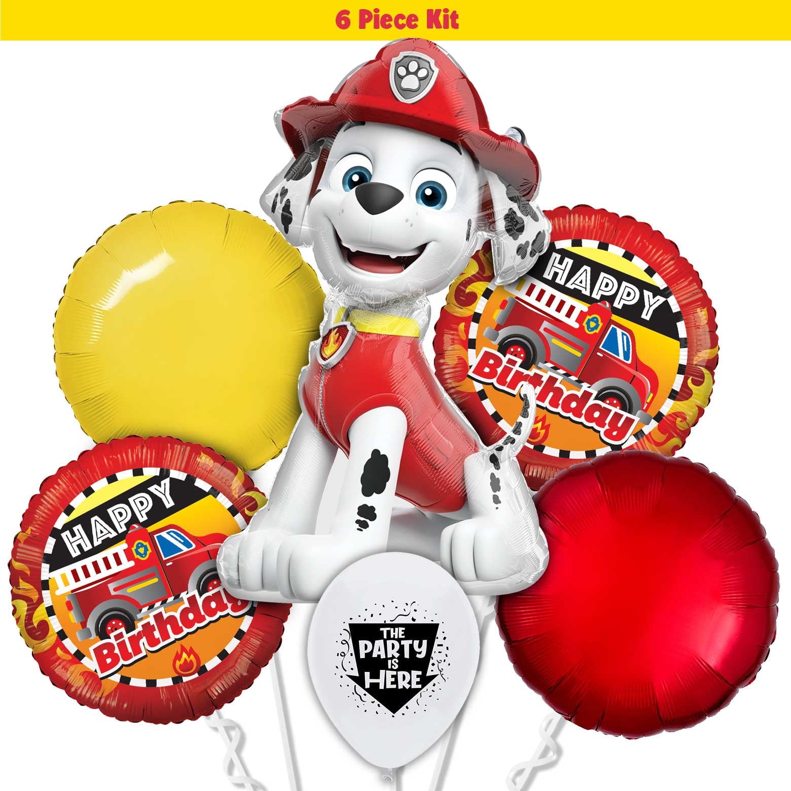 6pc Paw Patrol Marshall Fire Truck Dalmatian Doggy Marshall Birthday ...
