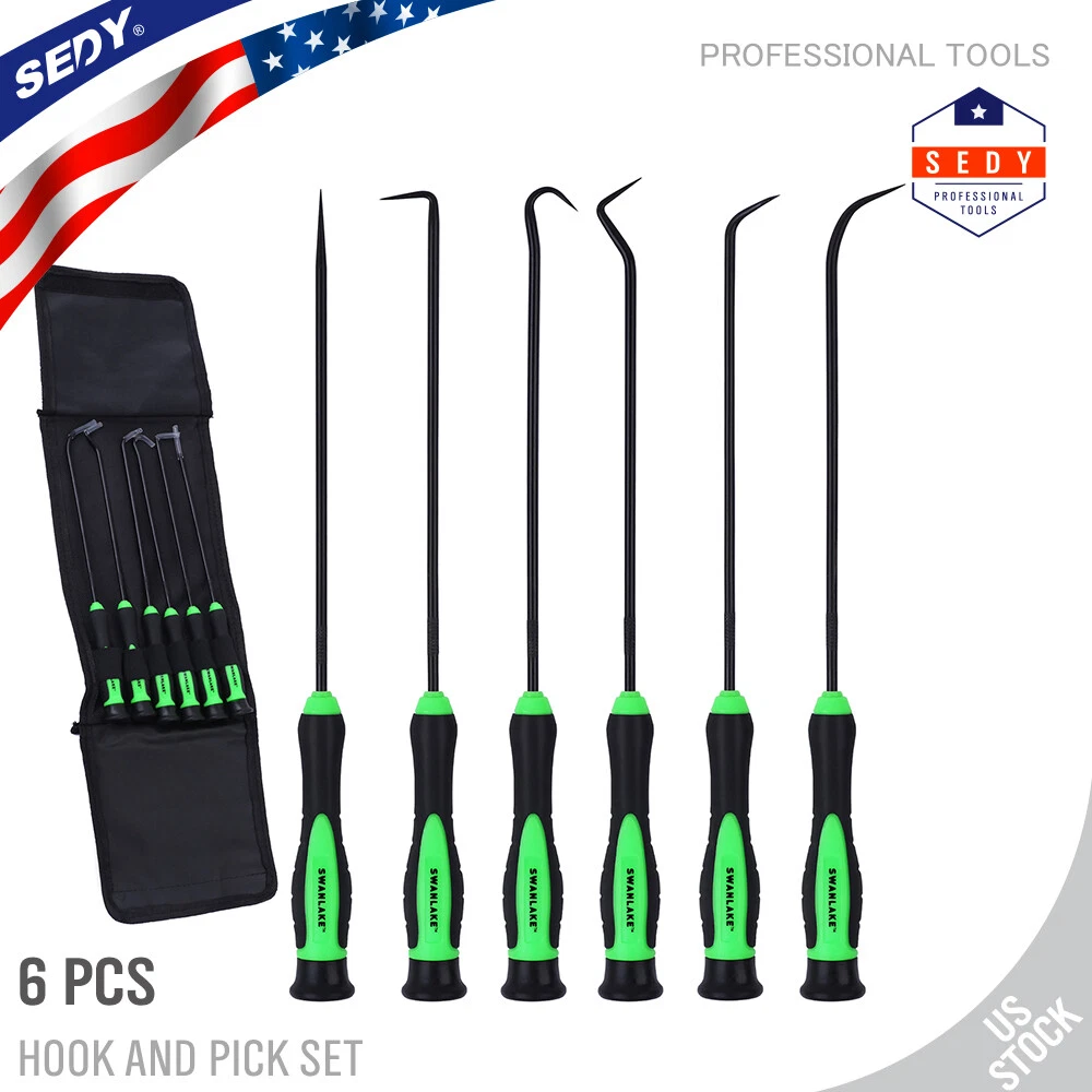 6pc Pick & Hook Set Extra Long O-Ring & Seal Remover Soft Grip Assorted Shapes - Walmart.com
