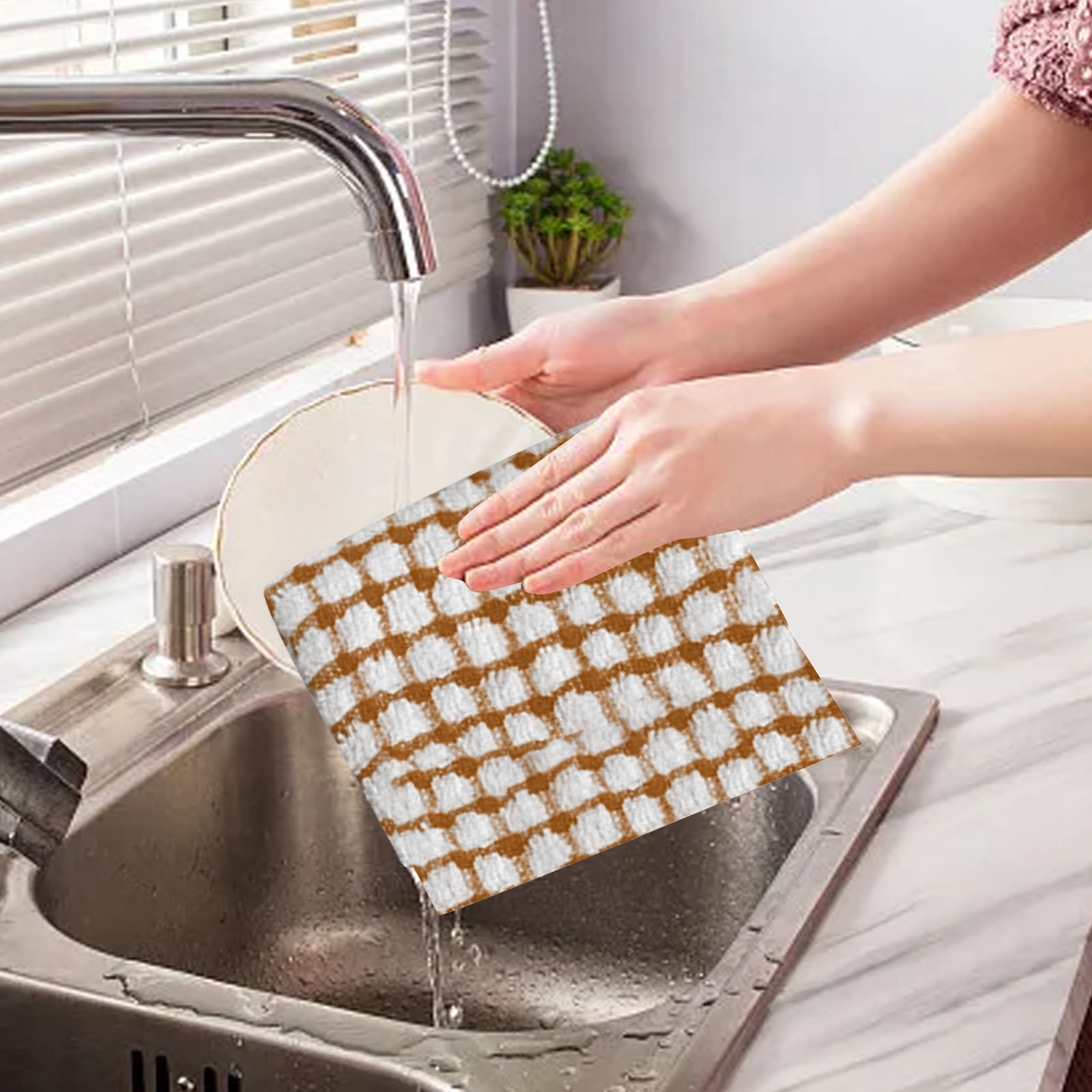 6pc Premium Cotton Kitchen Towels 11*15.10 Large Natural Dish Towels ...