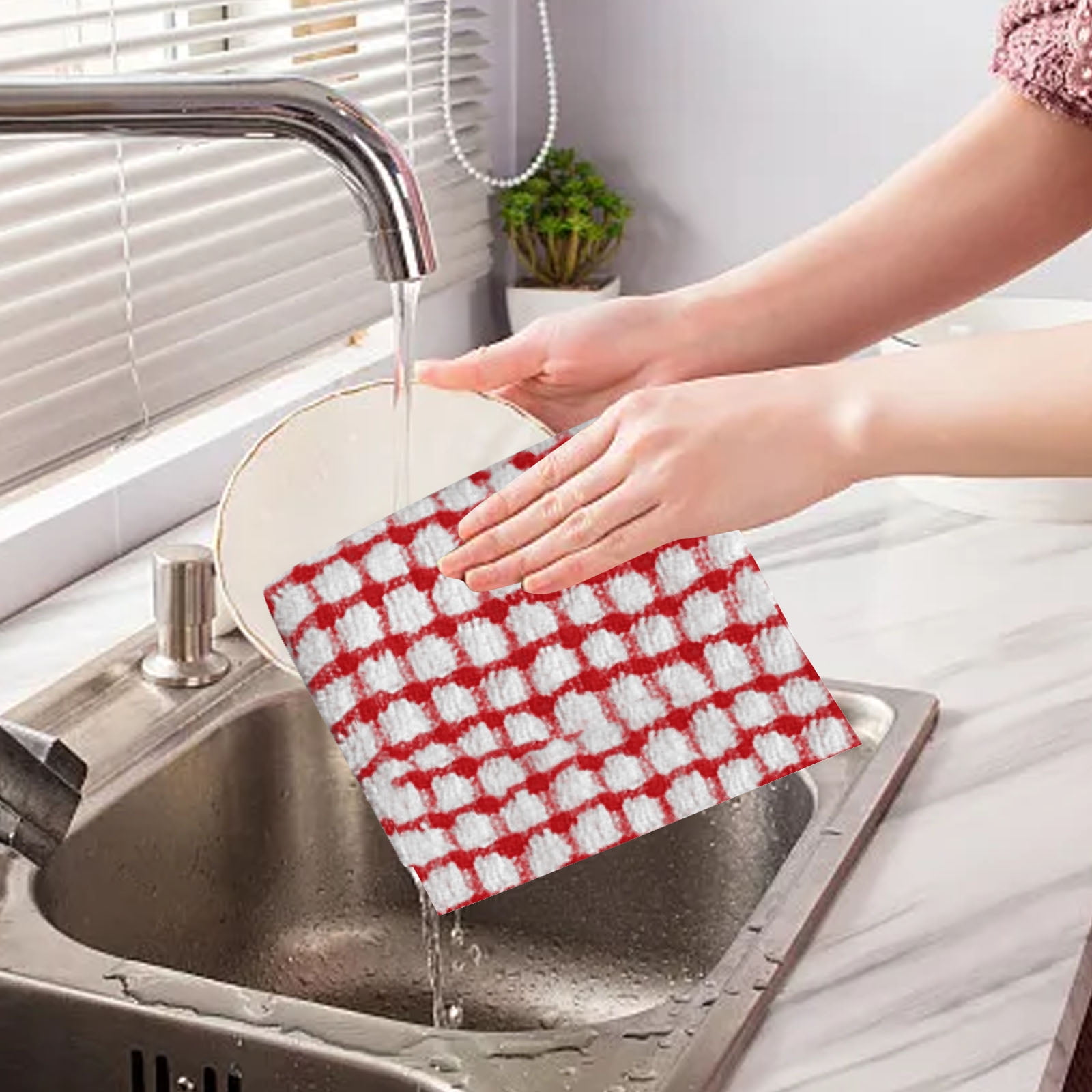 6pc Premium Cotton Kitchen Towels 11*15.7 Large Natural Dish Towels ...
