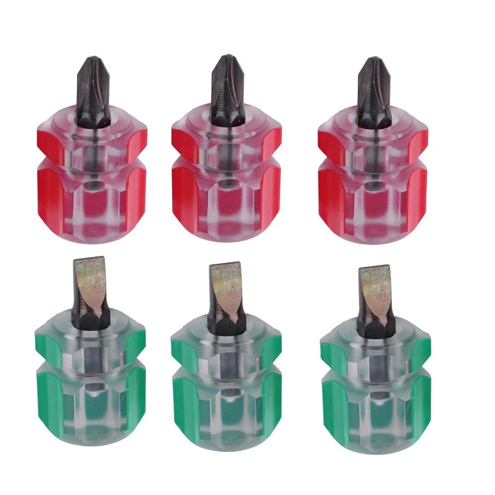 6pc Small Screwdriver Set Portable Radish Head Screw Driver Transparent ...