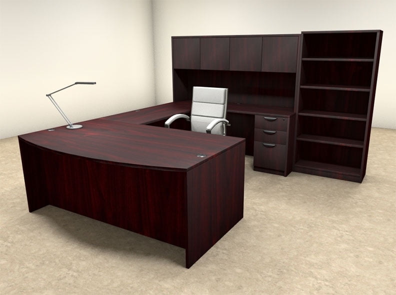 6pc U Shaped Modern Executive Office Desk, #OT-SUL-U31 - Walmart.com