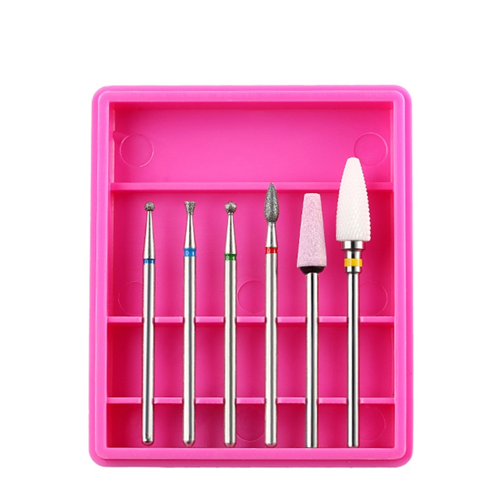 6pc/lot Ceramic Diamond Milling Cutter for Manicure Nail Drill Electric ...