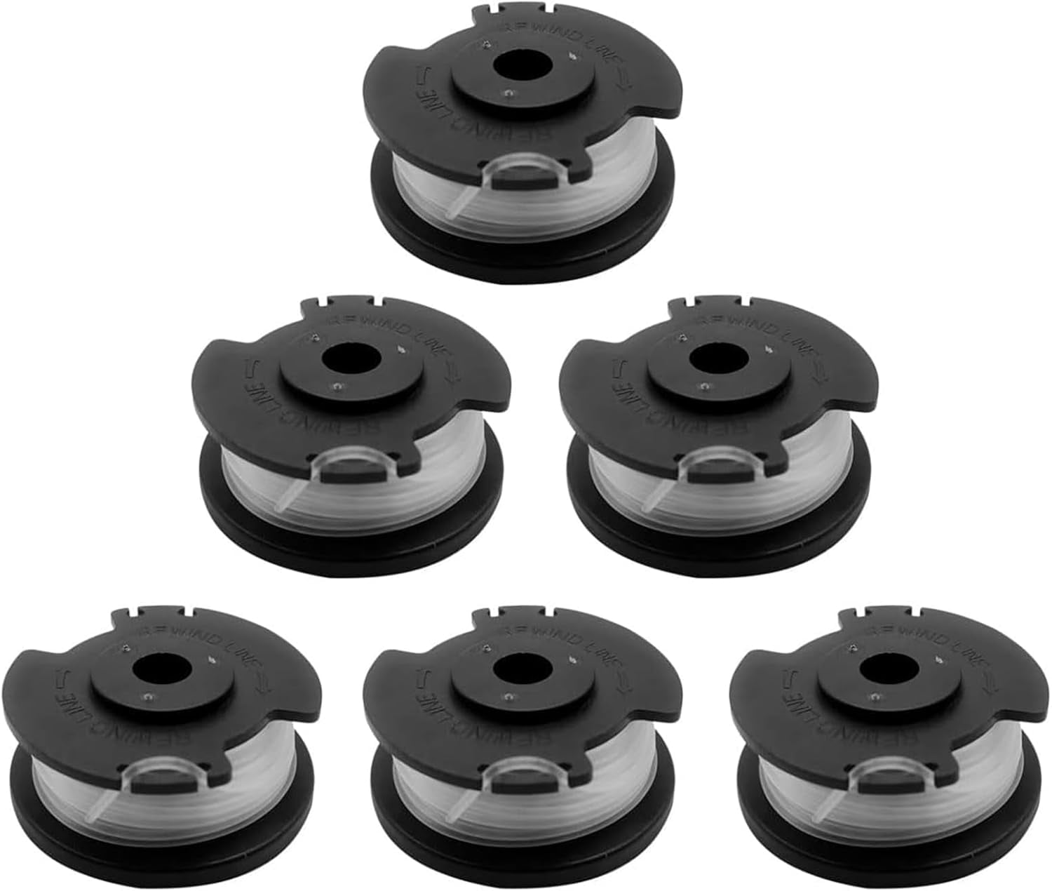6pcs 0.065" 17ft Replacement Trimmer Spool Compatible with Hyper Tough ...