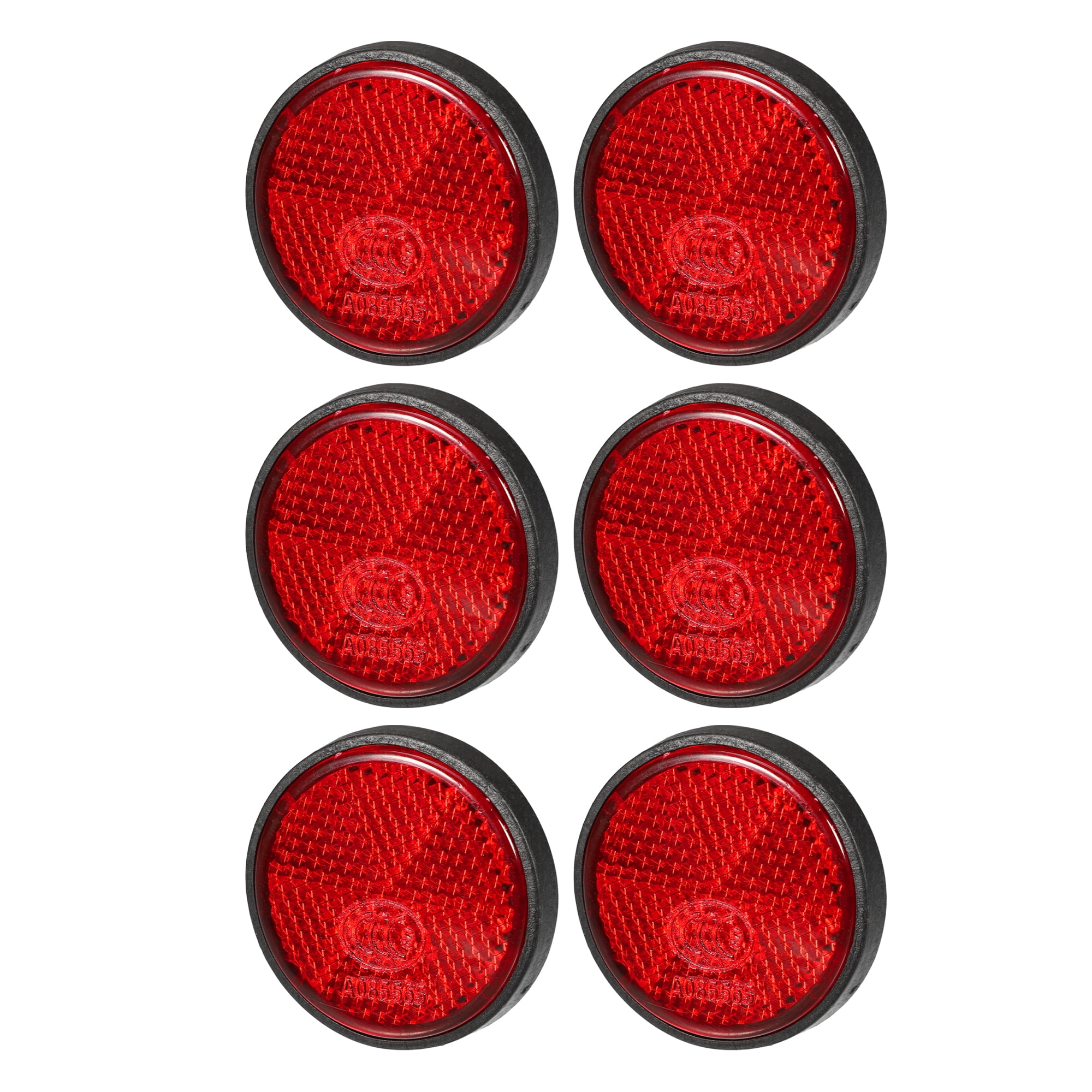 6pcs 1.73"x0.31" Universal Reflector Round Motorcycle Bike Safety ...