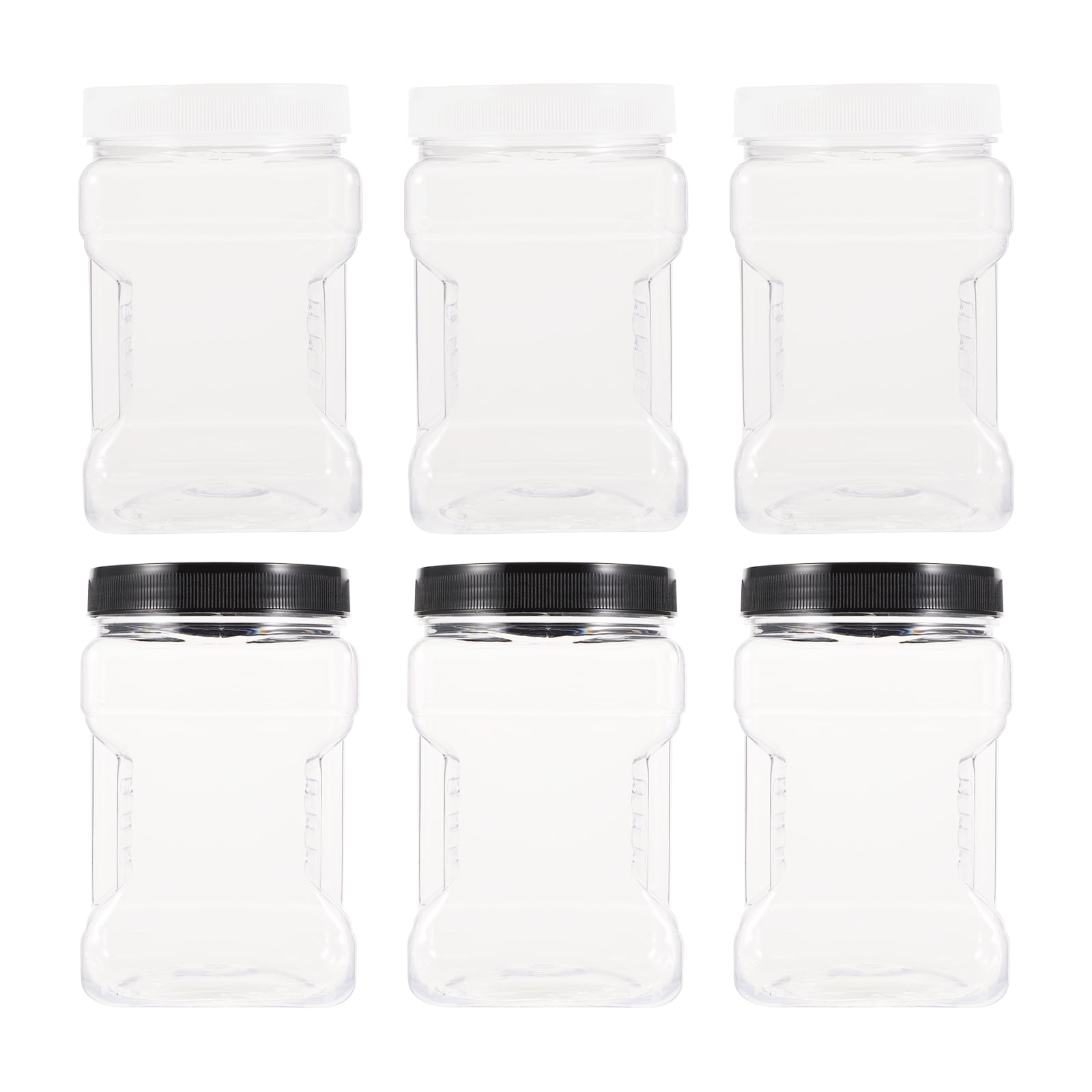 6pcs 1000ml Plastic Bottles Honey Storage Bottles Food Containers ...