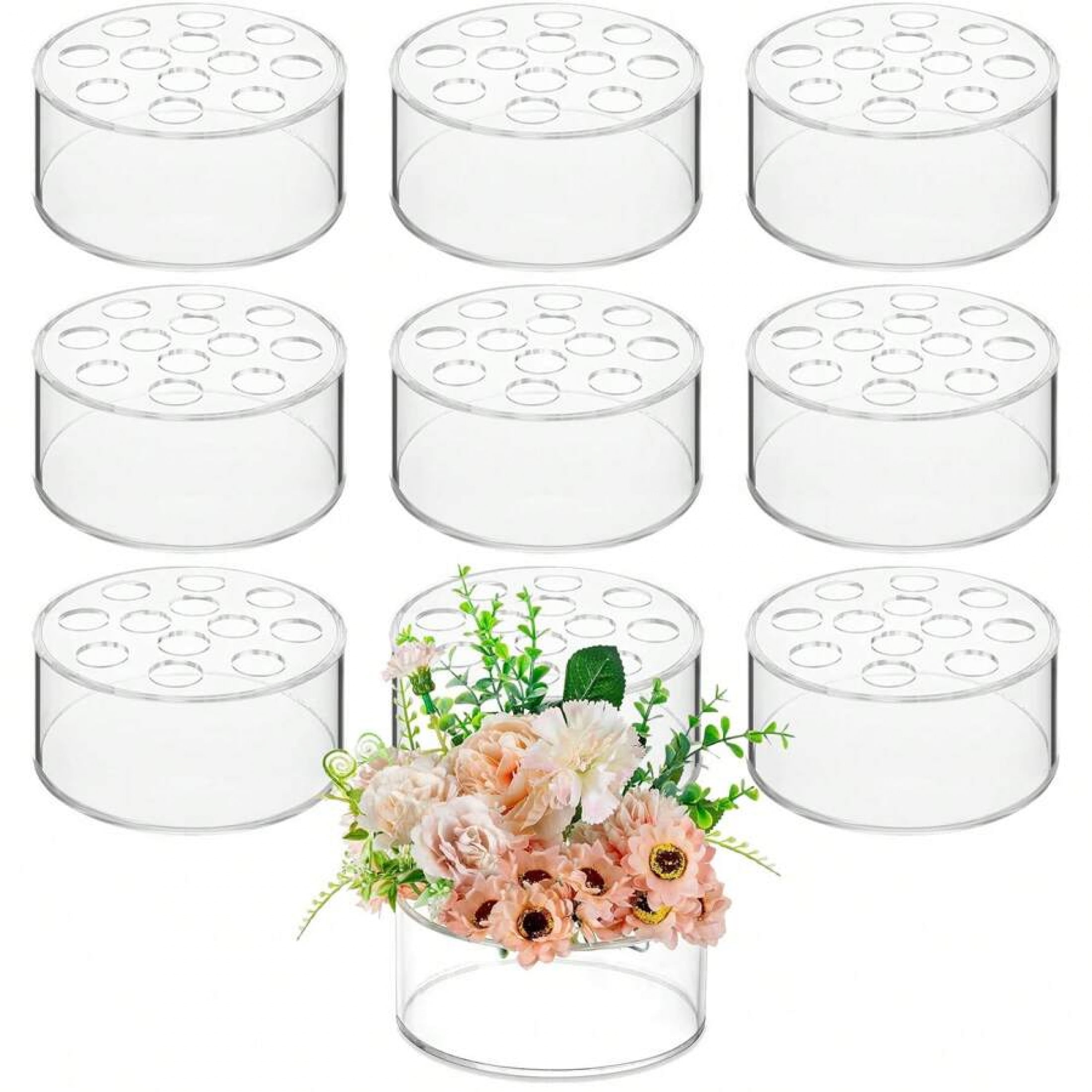 6pcs/10pcs Acrylic Floral Centerpiece For Dining Table Decorations ...
