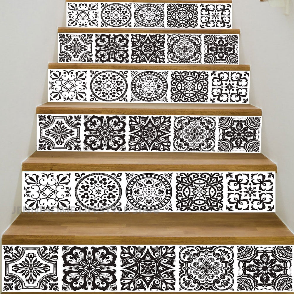 6pcs/13pcs Landscape Floor Trap Stair Stickers Stairway Waterproof ...