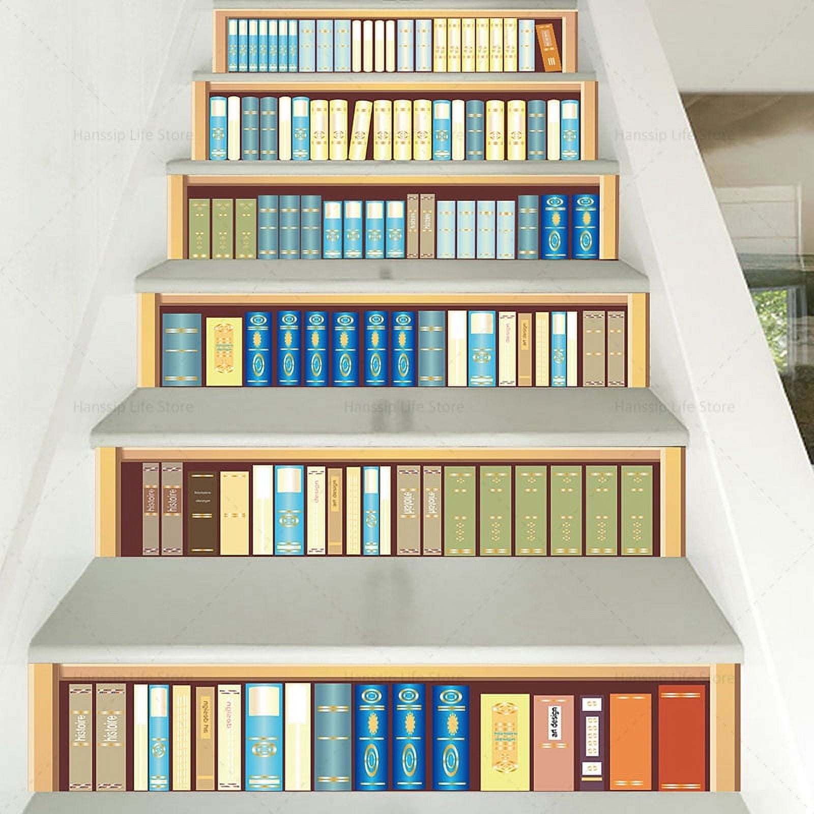 6pcs/13pcs Retro Tile Geometric Stair Stickers Self Adhesive PVC ...