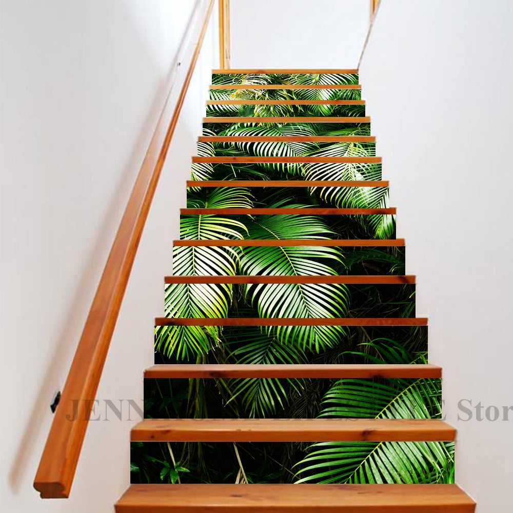 6pcs 13pcs/Set Landscape Waterfall Stair Floor Stickers Waterproof ...