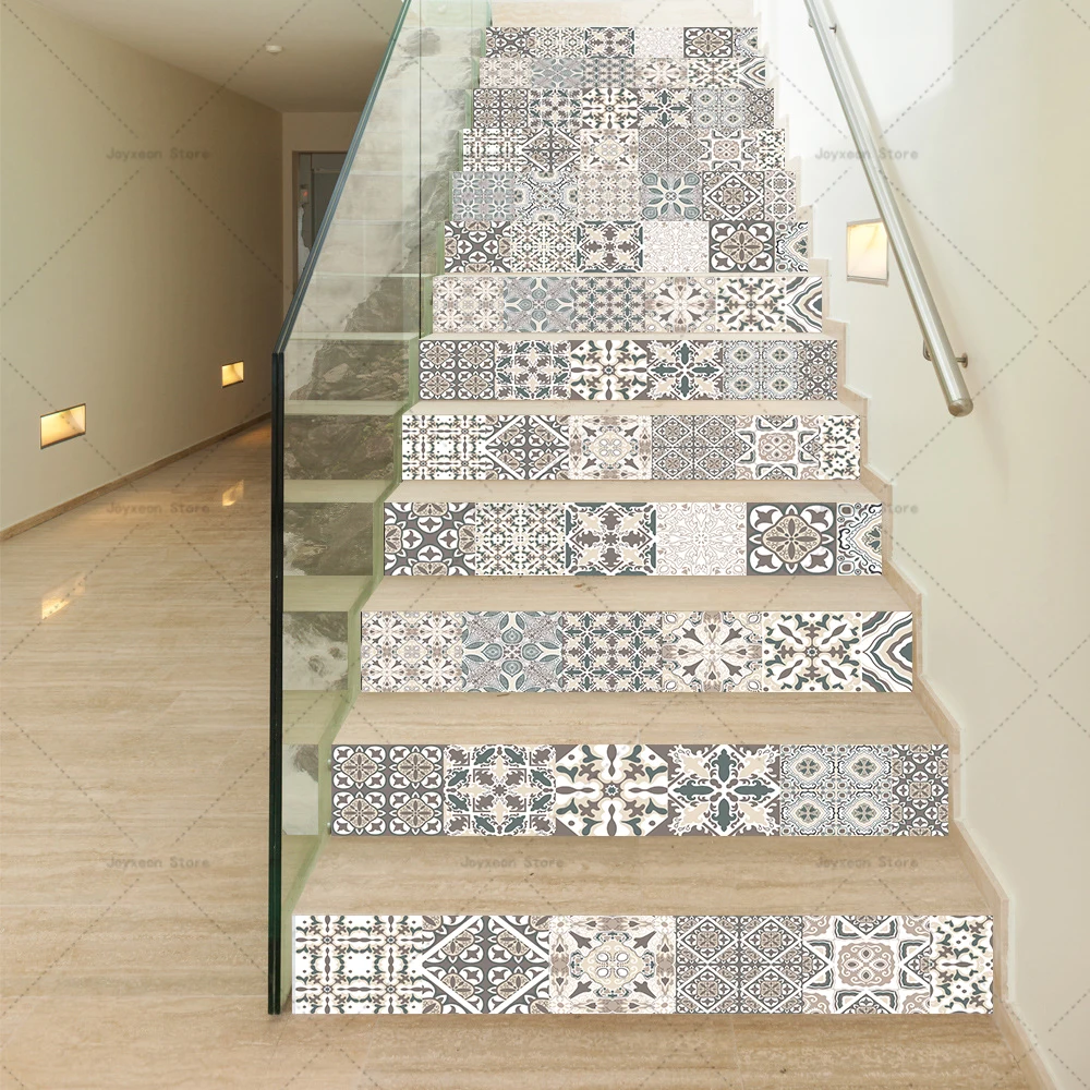 6pcs/13pcs Stair Sticker Multiple Styles Self-adhesive Sticker for ...