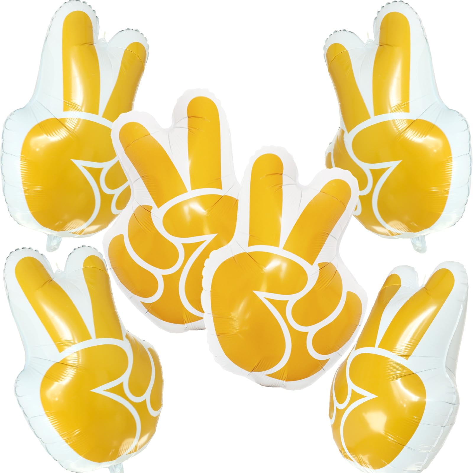 6pcs 18 * 25” Yeah Balloons AFN1Groovy Hippie Balloons for Victory Sign ...