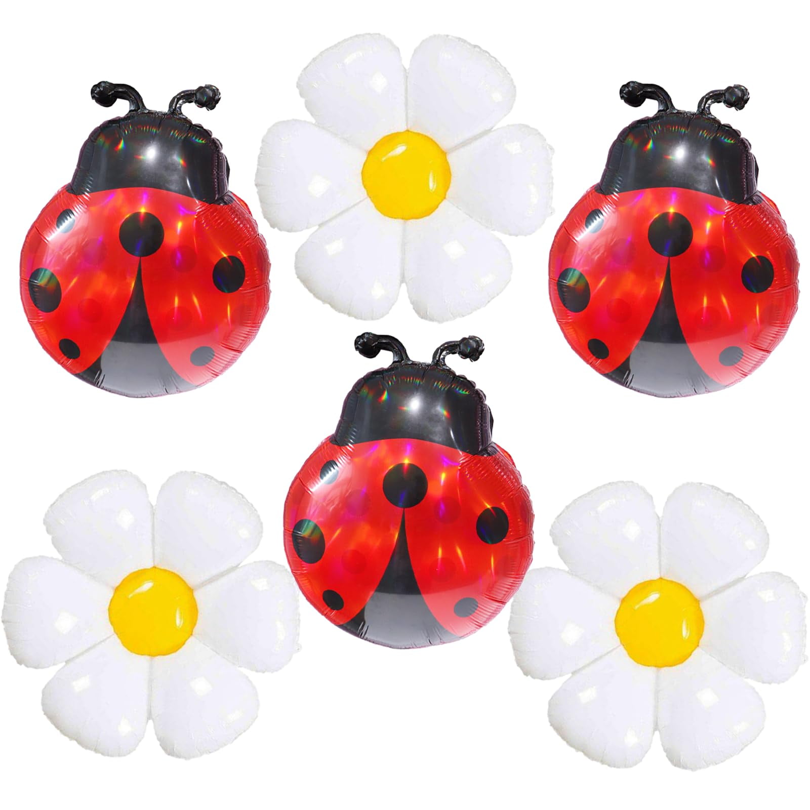 6pcs 25inch Ladybug Balloons Daisy Balloon Bug Balloons for Lady Bug ...