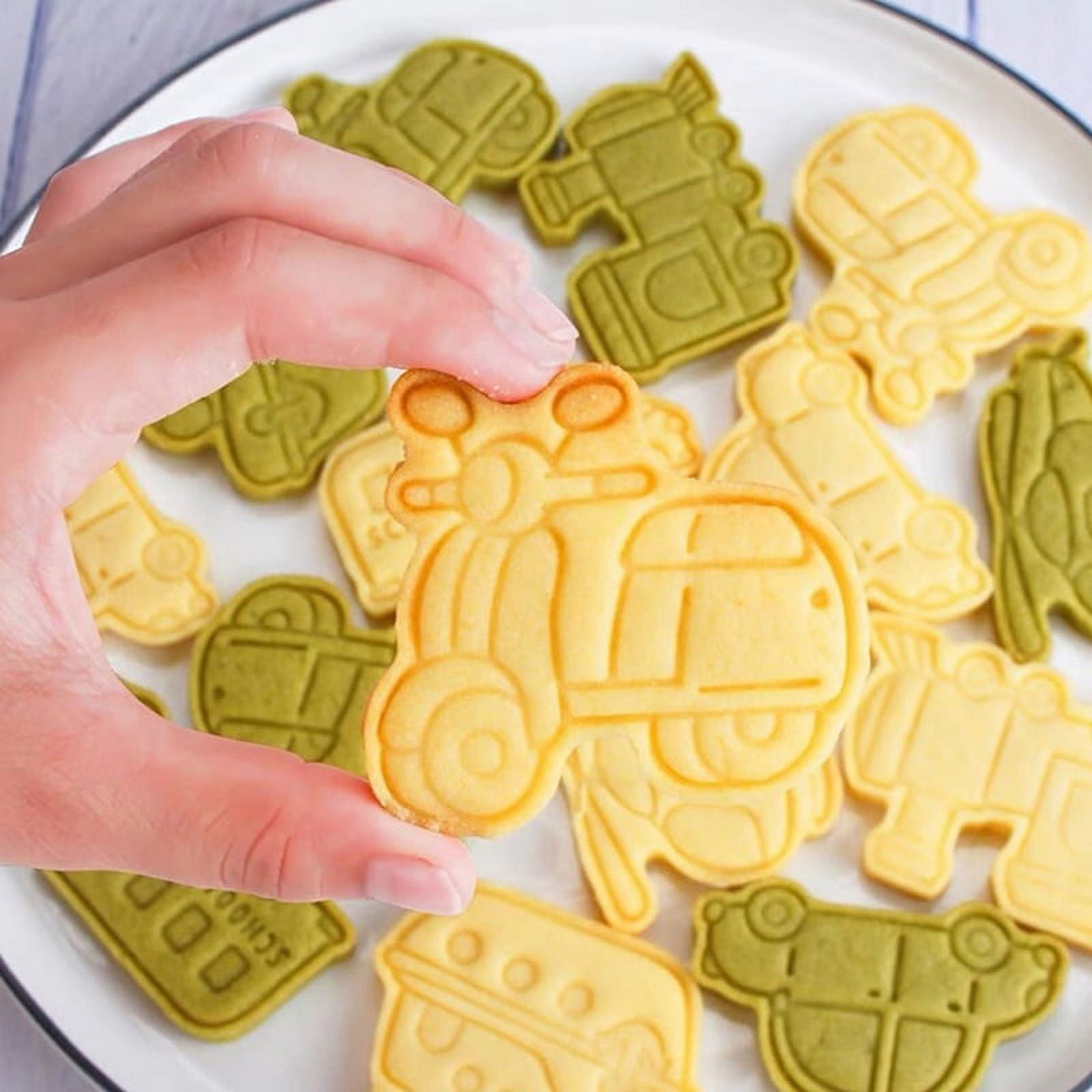 6pcs 3D Car Plane Cookie Cutter Biscuit Mold Train Vehicle ...