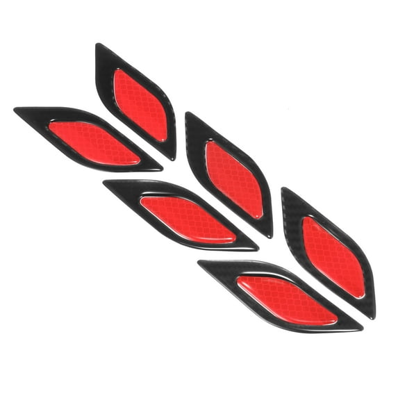 6pcs 3D Reflective Stickers Safety Warning Sign for Car Fender Bumper ...