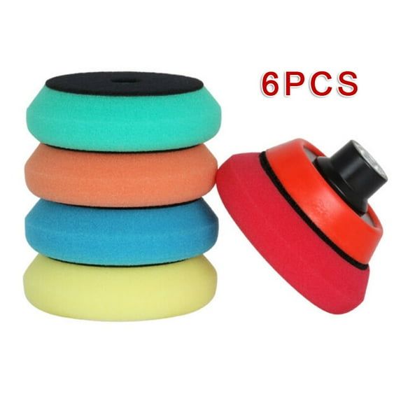 6pcs 3Inch Polishing Buffing Pads For Car Paint Sponge Kit Set Waxing ...