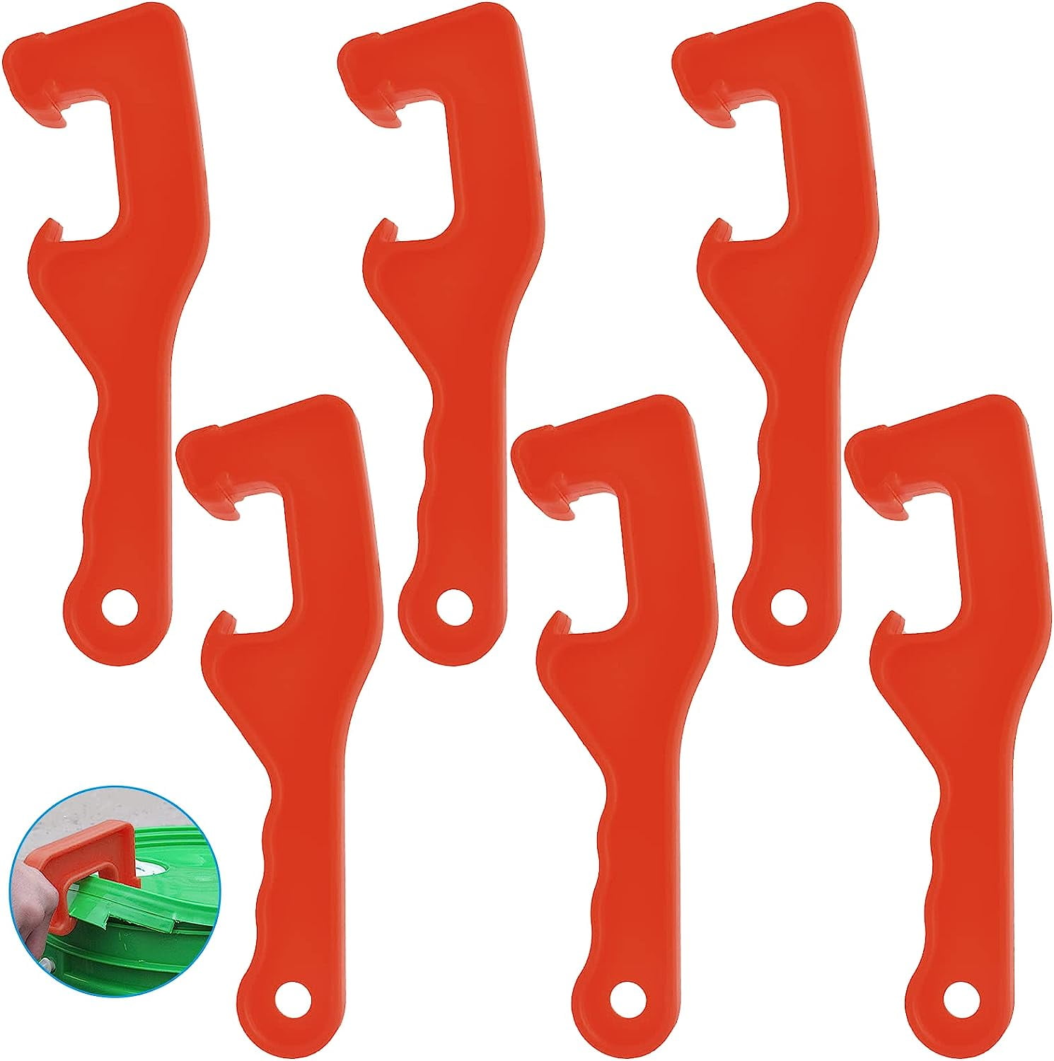 6pcs 5 Gallon Bucket Lid Opener Wrench, Plastic Bucket Opener Tool Pail ...