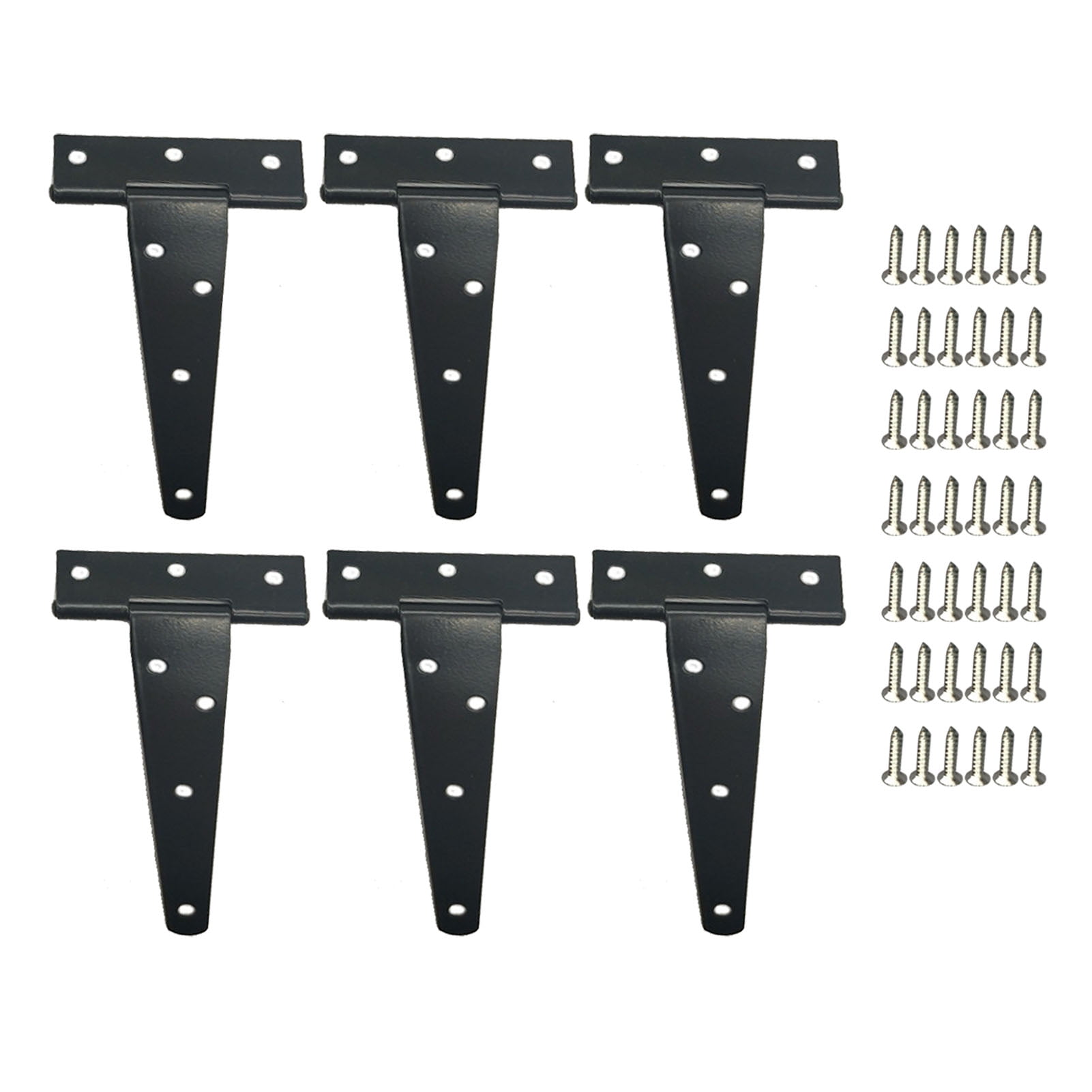 6pcs 5 Inch T Strap Shed Hinges Galvanizing Iron Barn Door Gates Hinges ...