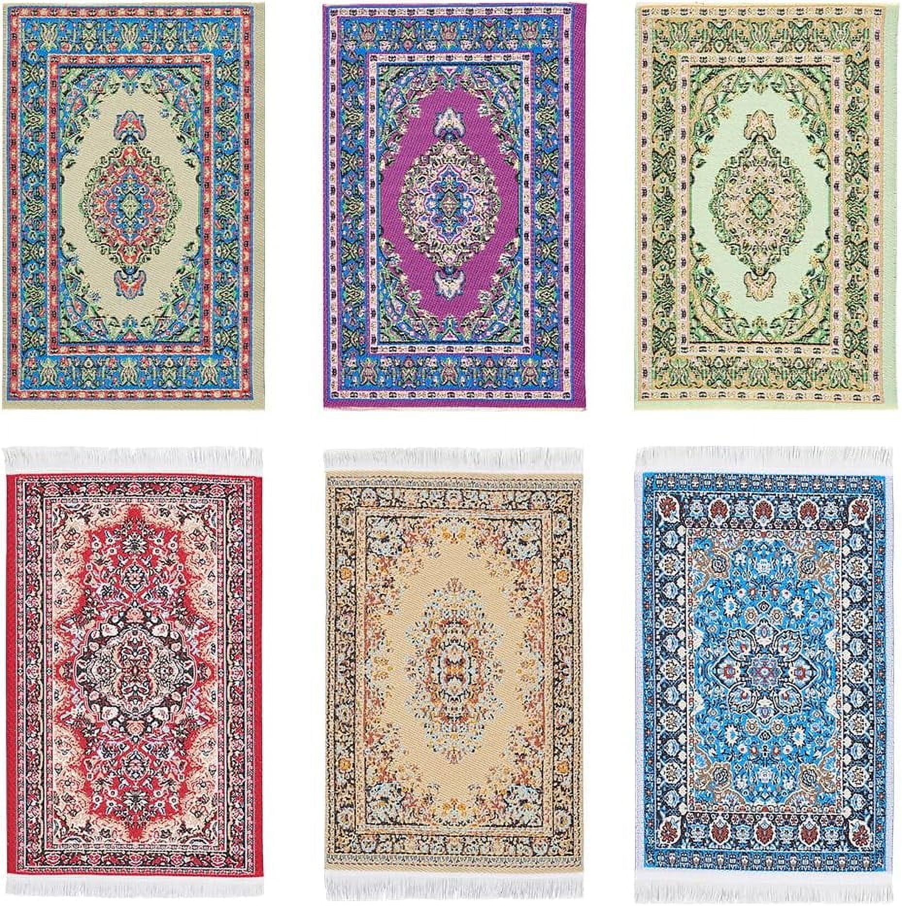 6pcs 6 Styles Miniature Carpets Mini Carpet Minihouse Decoration ...