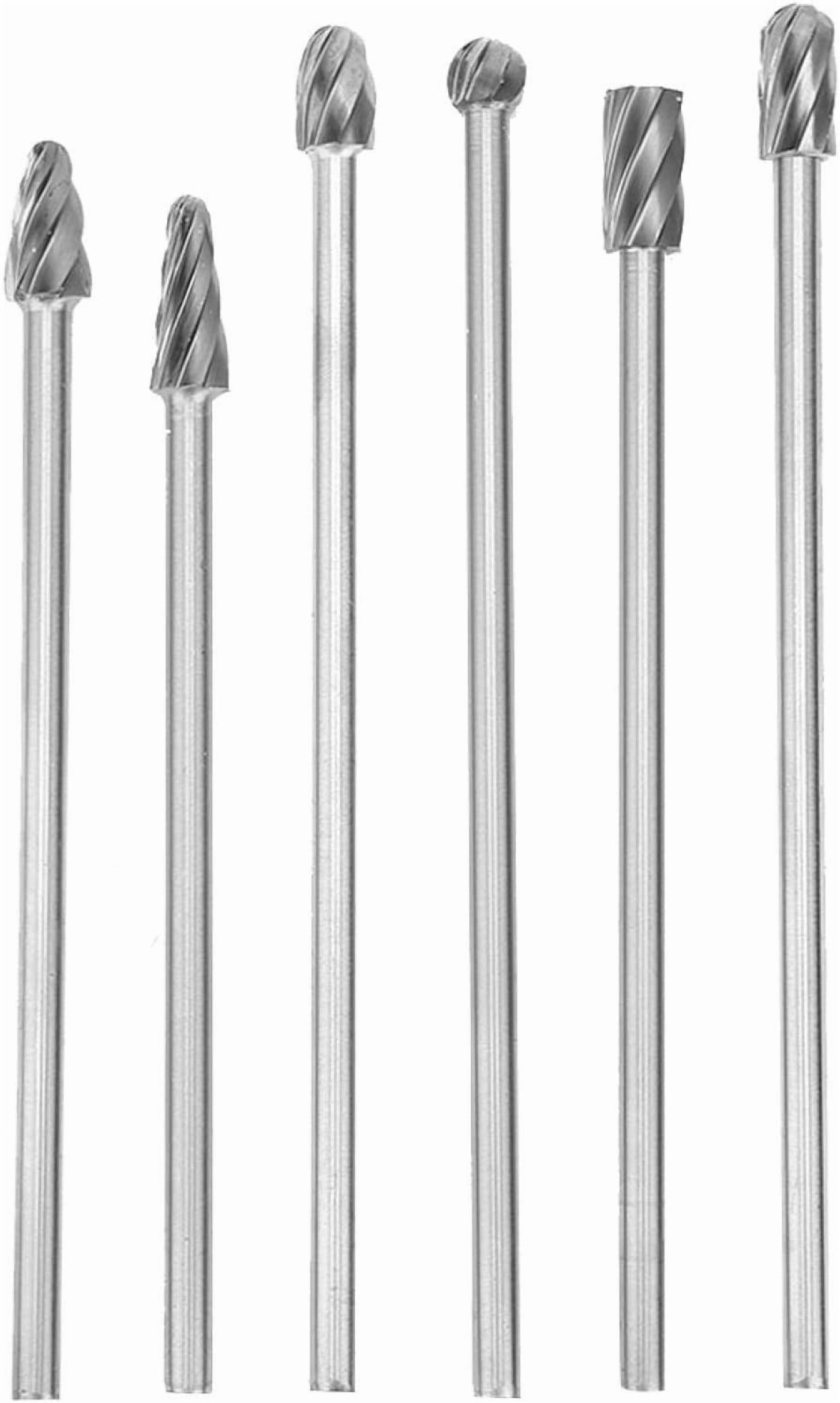 6pcs 6mm Tungsten Carbide Burr Set, 1/4" Shank Aluminum Rotatory Files ...