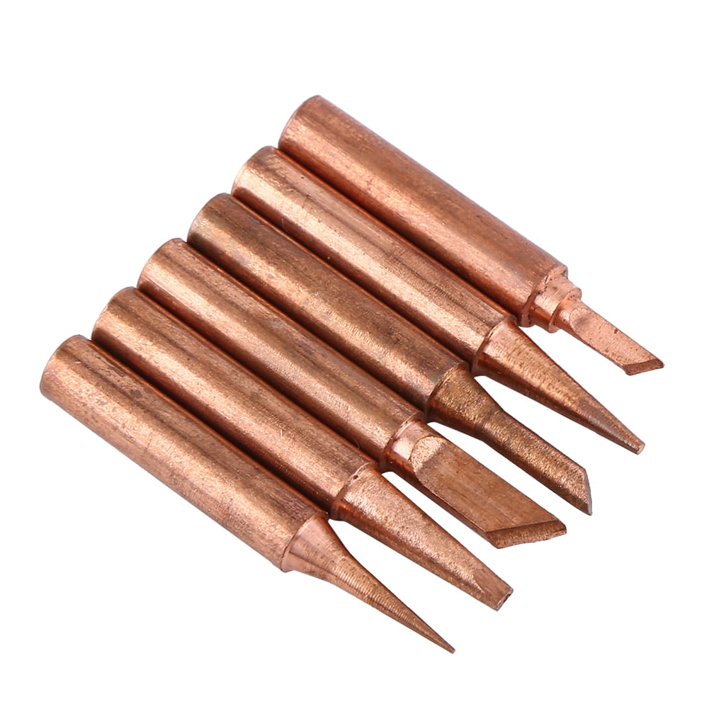 6pcs 900M-T Copper Solder Tip Iron Tips Lead-free Low Temperature ...