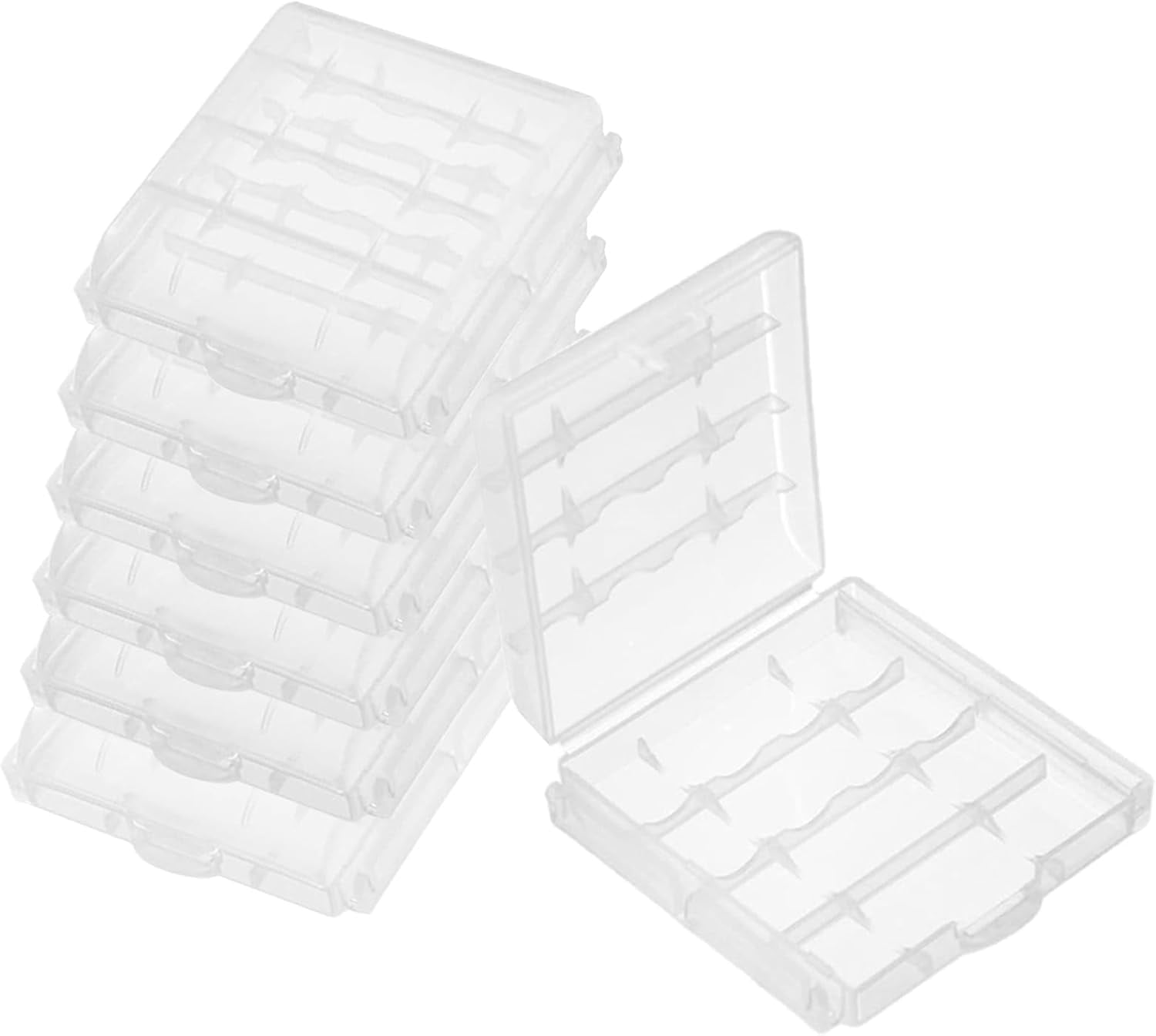 6pcs AAA Battery Storage Case Holder Box AA Battery Storage Case ...