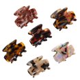 6pcs Acetate Leopard Gripper Tortoise Hair Claw Clips Hair Jaw Clips ...