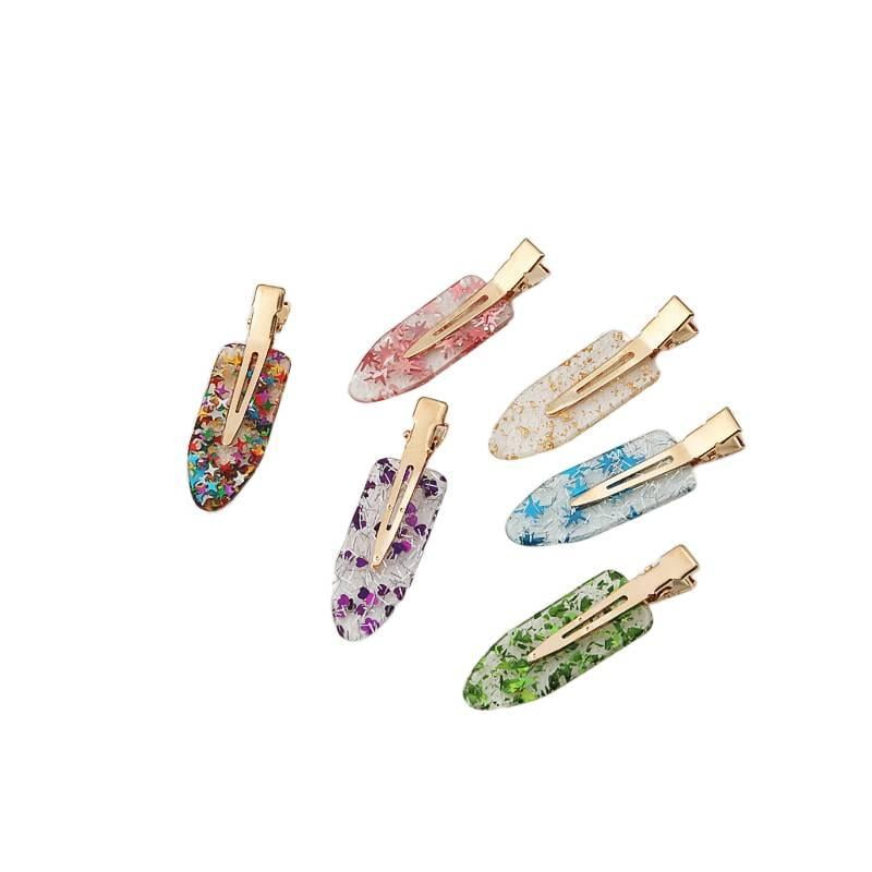 6pcs Acetate No Trace Hair Clips Side Bang Clips No Trace Hairpins ...