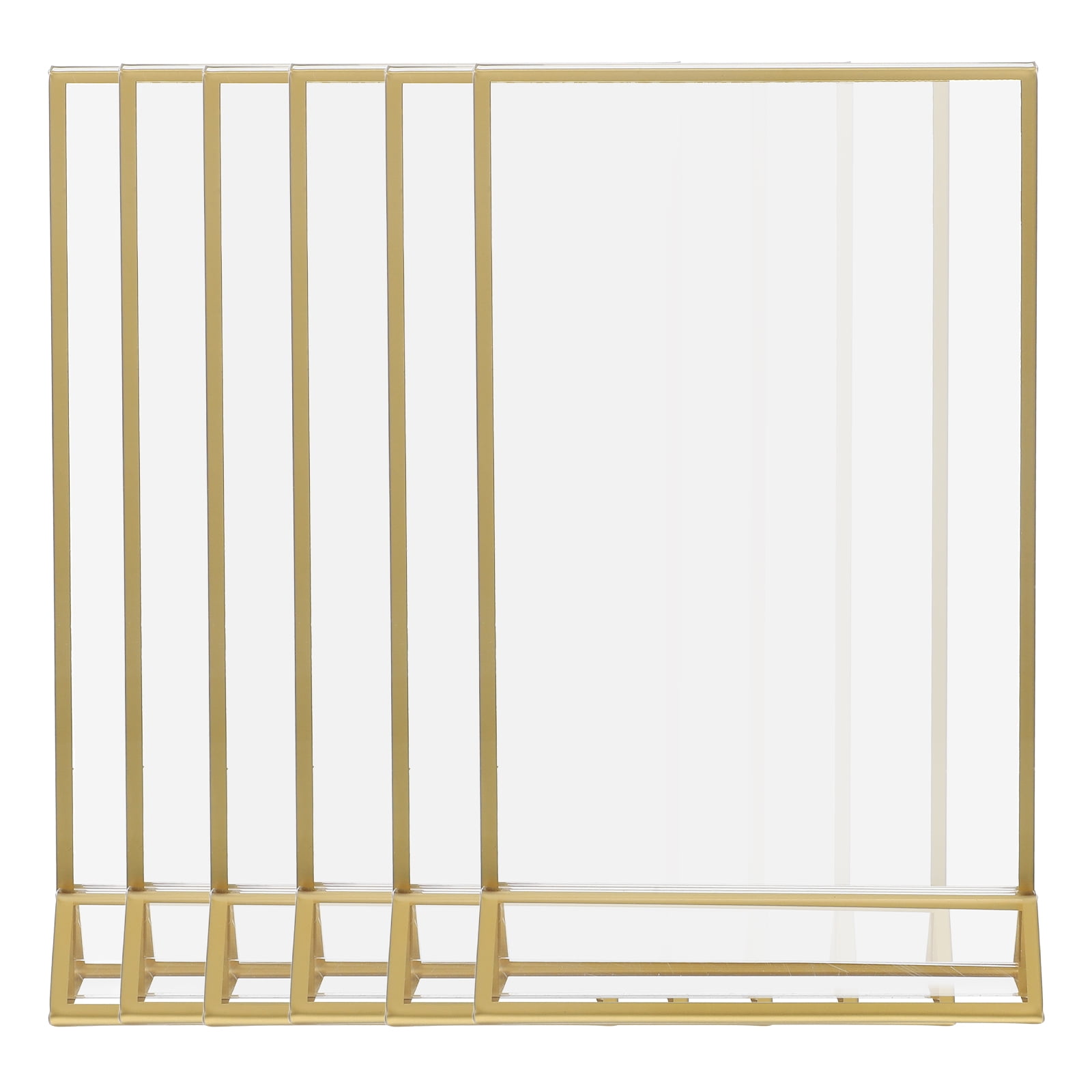 6pcs Acrylic Blank Sign Tabletop Menu Poster Display Stand Clear Signs ...
