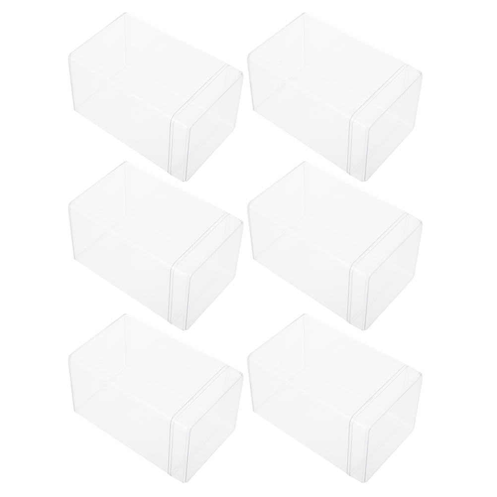 6pcs Acrylic Display Boxes Storage Show Boxes Transparent Storage Cases ...