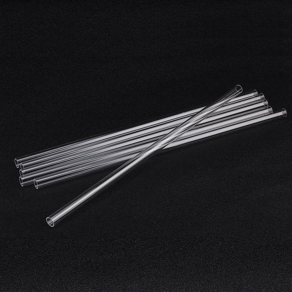6pcs Acrylic Pipe Rigid Tubing 0.47inch OD 0.4inch ID Clear Rigid Round ...