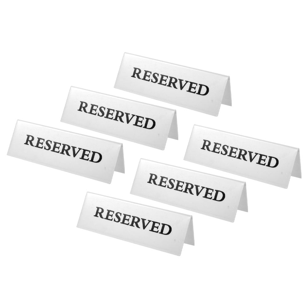 6pcs Acrylic Reserved Signs Reserved Tent Signs Desk Signs Restaurant ...