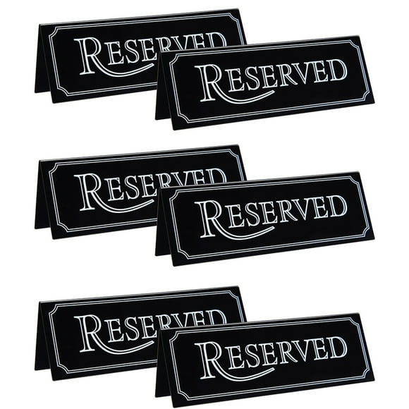 Table Reserved Signs