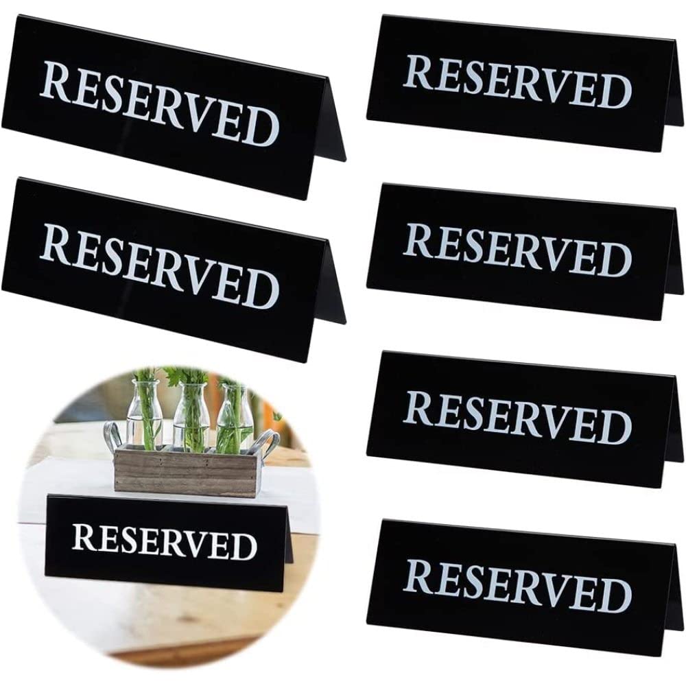 6pcs Acrylic Table Sign Waterproof Inverted V Triangle Table Seat ...