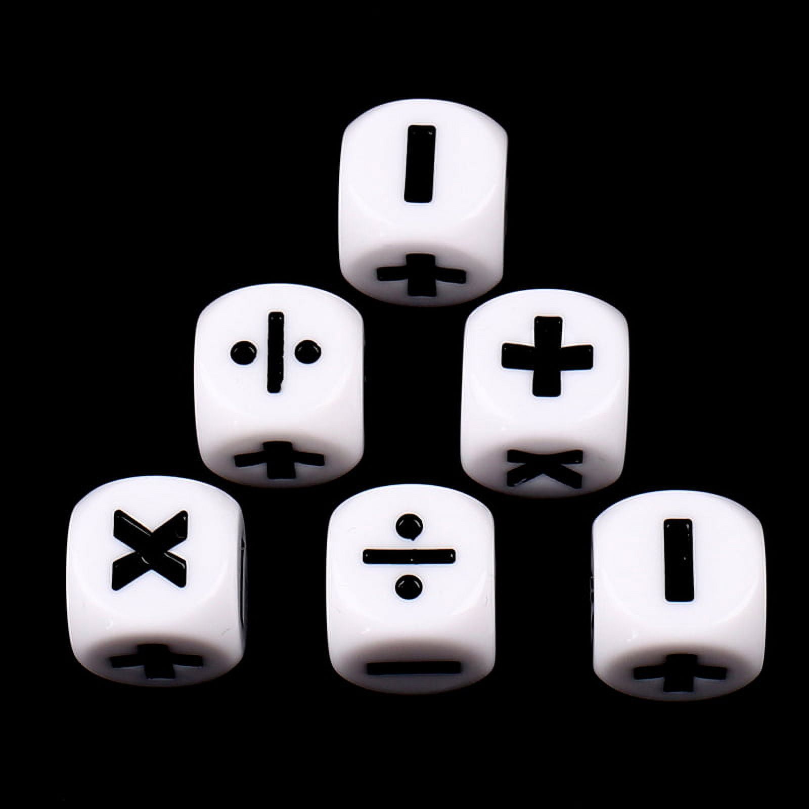 6pcs Addition Subtraction Multiplication Division Symbol Dice Operation ...