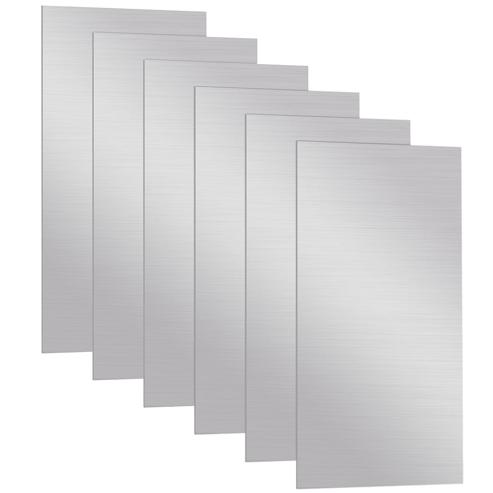 6pcs Aluminium Metal Sheet 15x30cm Rectangle Flat Plain Plate with ...